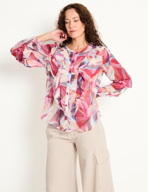 Blusa Chico's manga larga para mujer 1