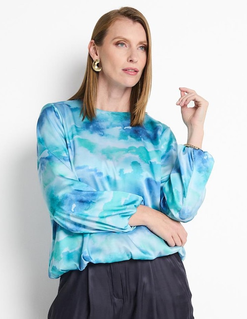 Blusa Chico's manga larga para mujer 1