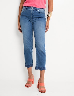 Jeans capri straight Talbots corte cintura para mujer